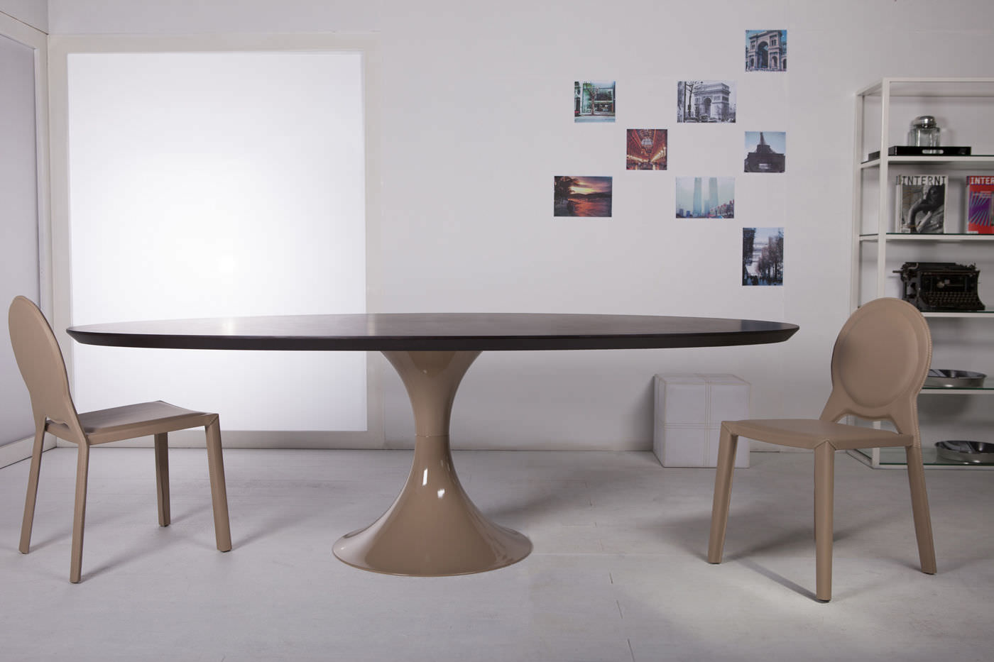 Contemporary table - SALISBURY 87IN - MODLOFT - wooden / lacquered wood ...