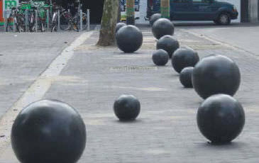 Parking prevention bollard - ROUND - URBASTYLE - concrete