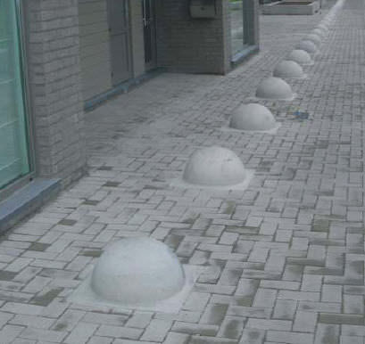 Parking prevention bollard - SEMI - URBASTYLE - stone