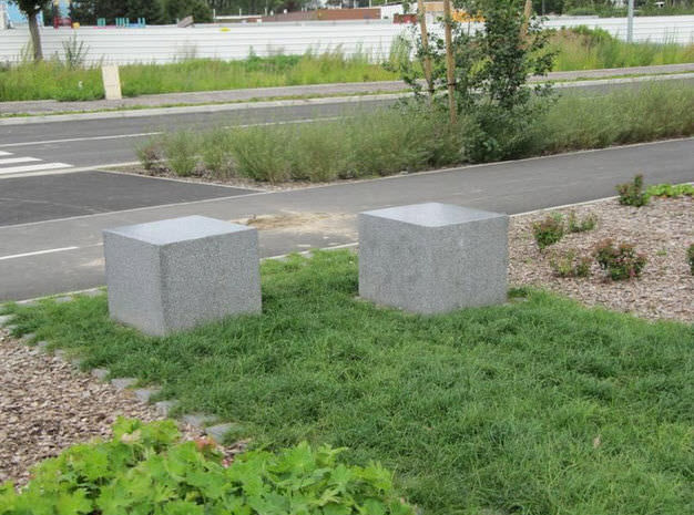 Contemporary pouf - MASSIVO - URBASTYLE - concrete / for public space