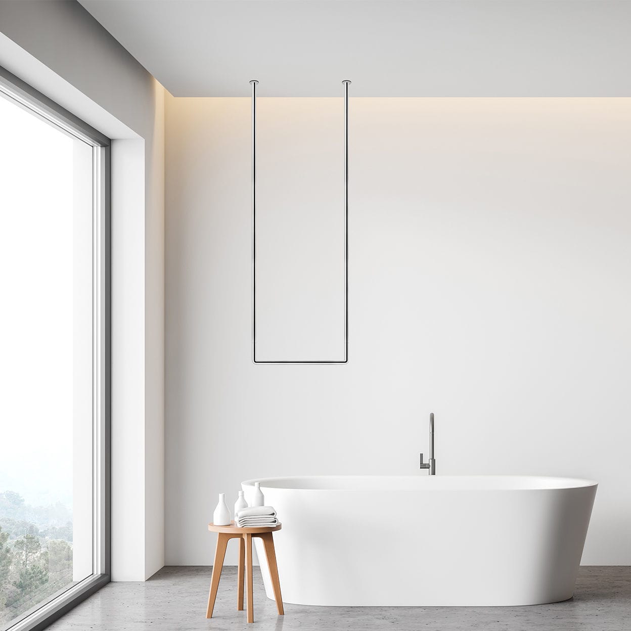 Electric towel radiator - Air Round - FOURSTEEL - 0...500 w ...