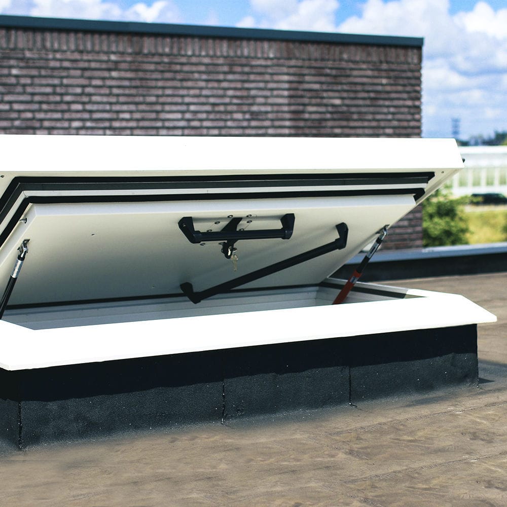 Rooftop access hatch - TOP249 - Staka - rectangular / stainless steel ...