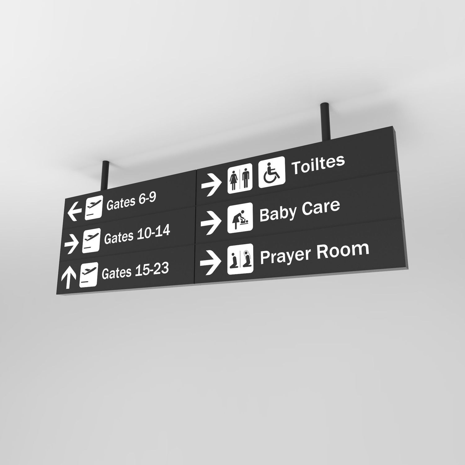 Orientation signage plate - SDR C3030 L3-B - NEONNY - tourist / hanging ...