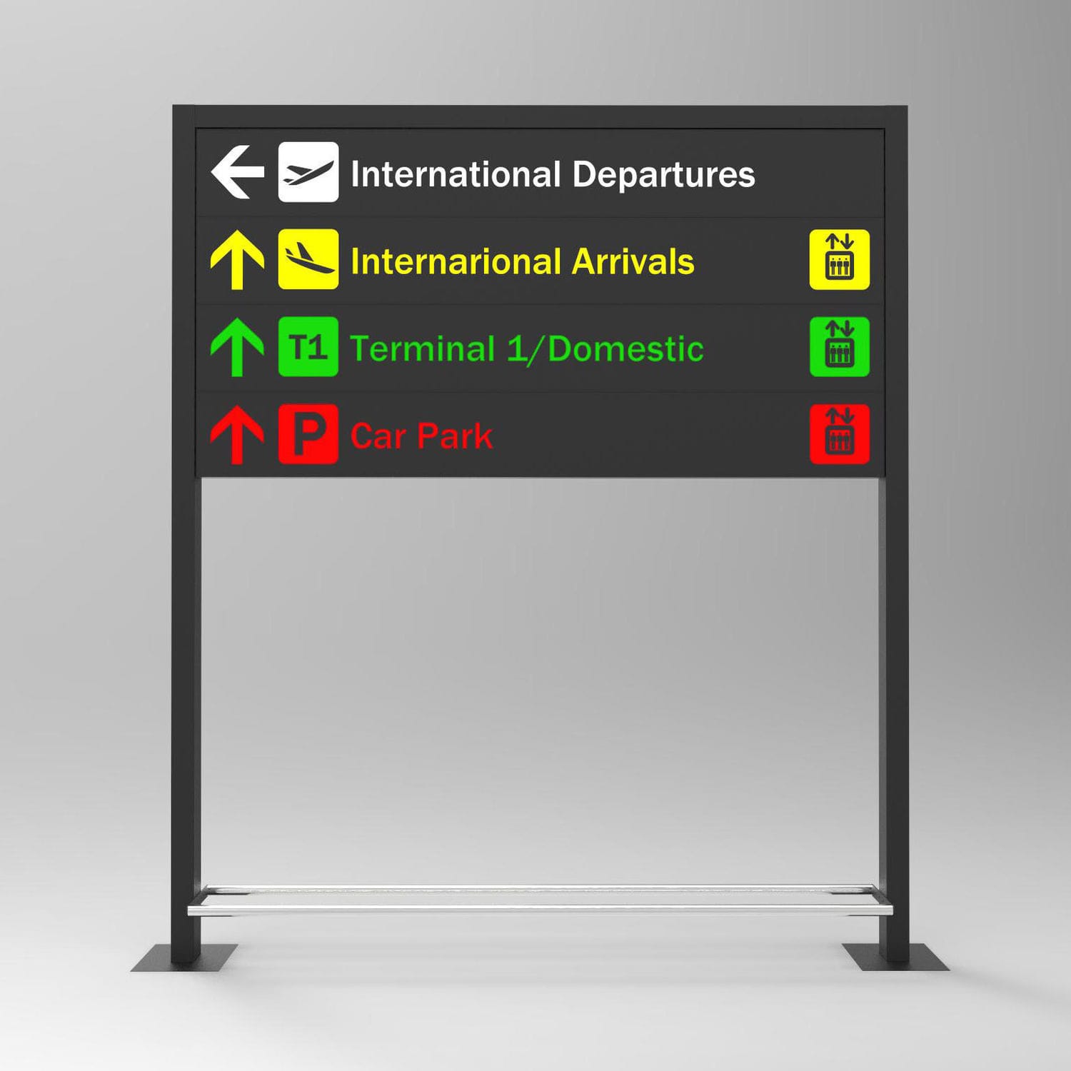 Orientation signage plate - SDR F3015 L4-A - NEONNY - floor-mounted ...