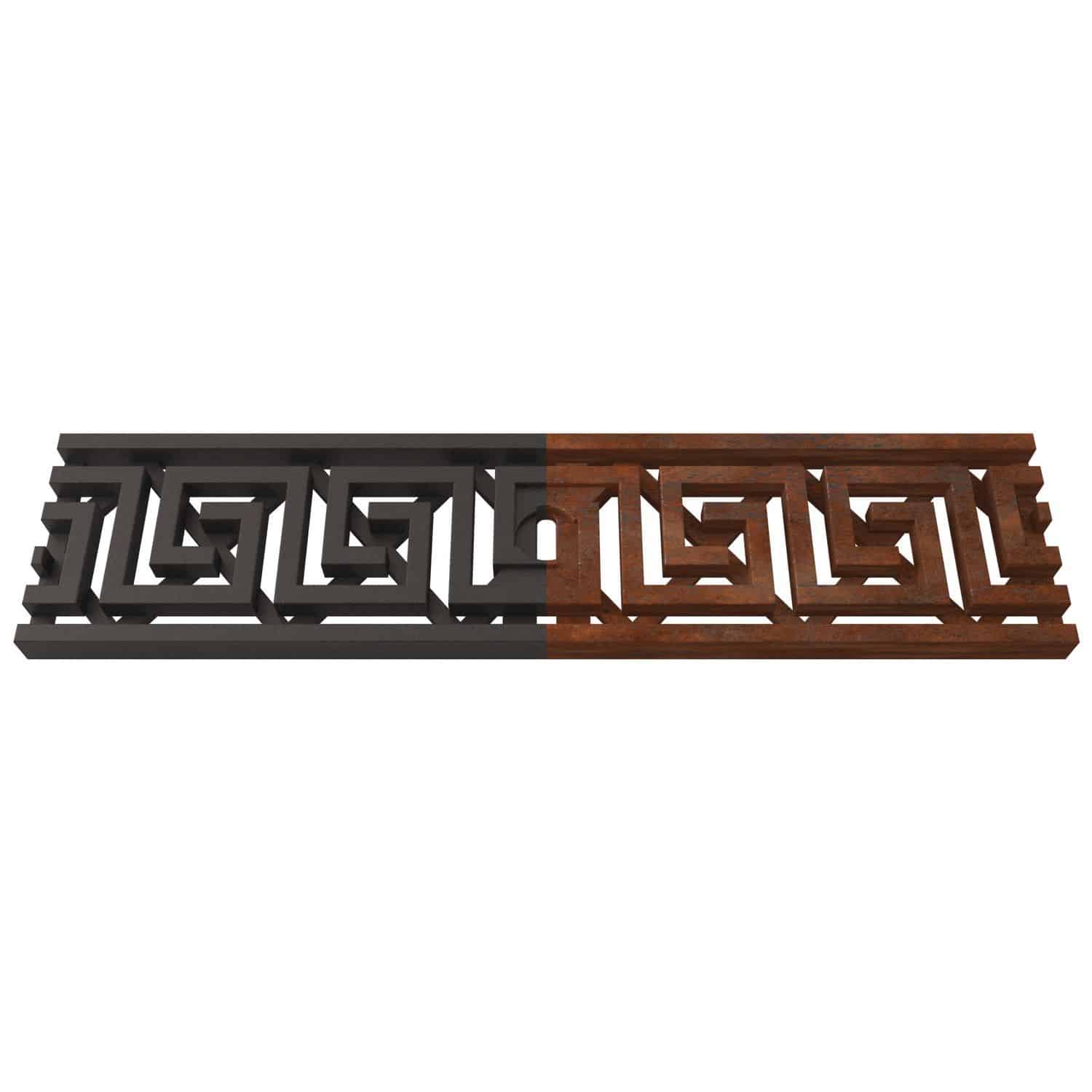 Cast iron grating for drain channel - GREEK KEY - Lateral Design Studio ...