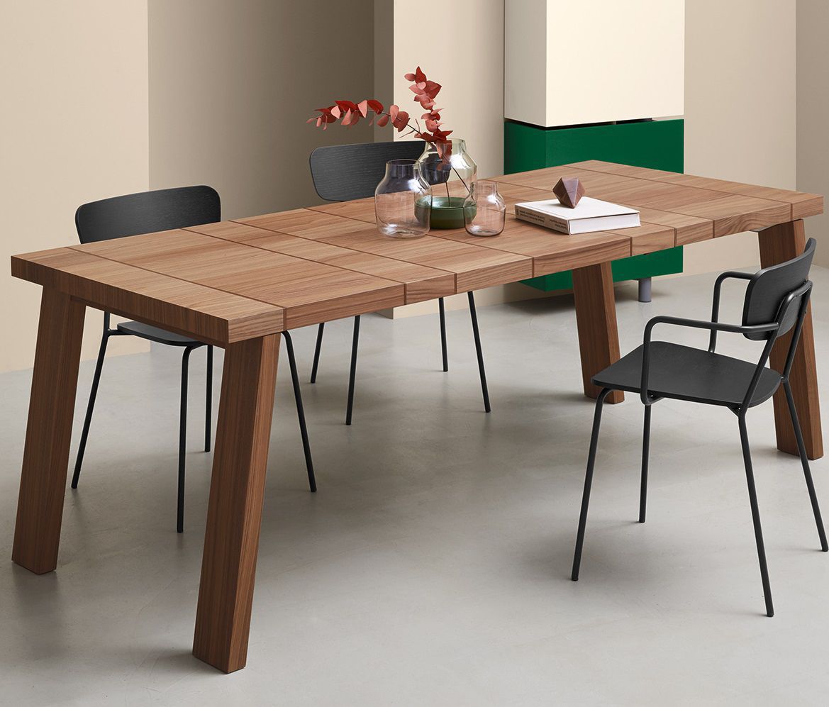 Contemporary dining table - Section - Sculptures Jeux - oak / American ...