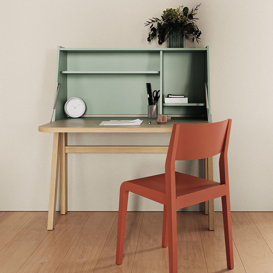 Scandinavian design writing desk - Workin - Sculptures Jeux - oak ...