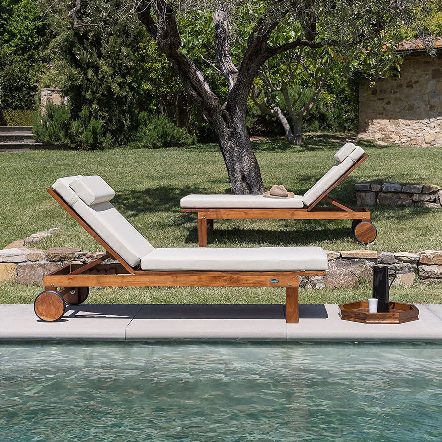 Contemporary sun lounger - Georgetown - Il Giardino di Legno - fabric ...