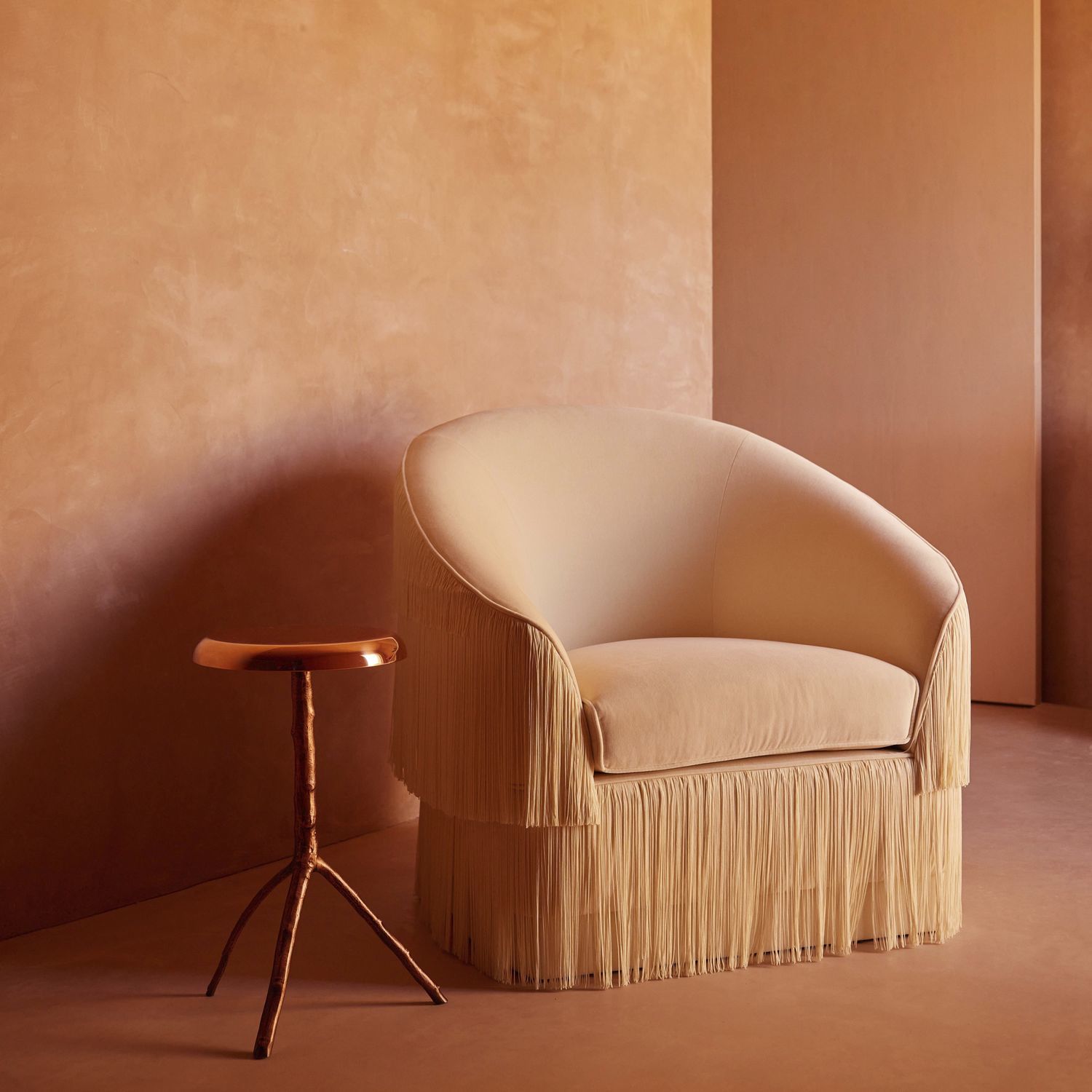 Contemporary side table - EMBRACE - Ginger & Jagger - brass / polished ...