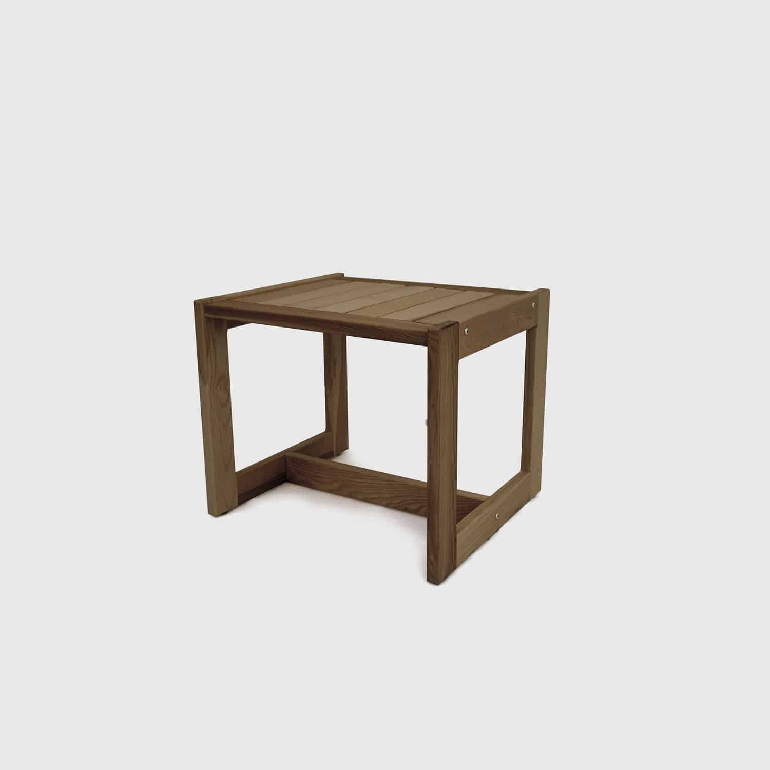 Contemporary side table - Q40 - PALMAR arredi - ash / wooden base / square