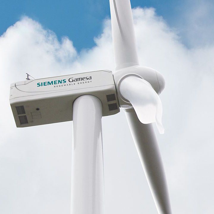 Horizontal-axis wind turbine - SG 5.0-145 - SIEMENS GAMESA - three ...