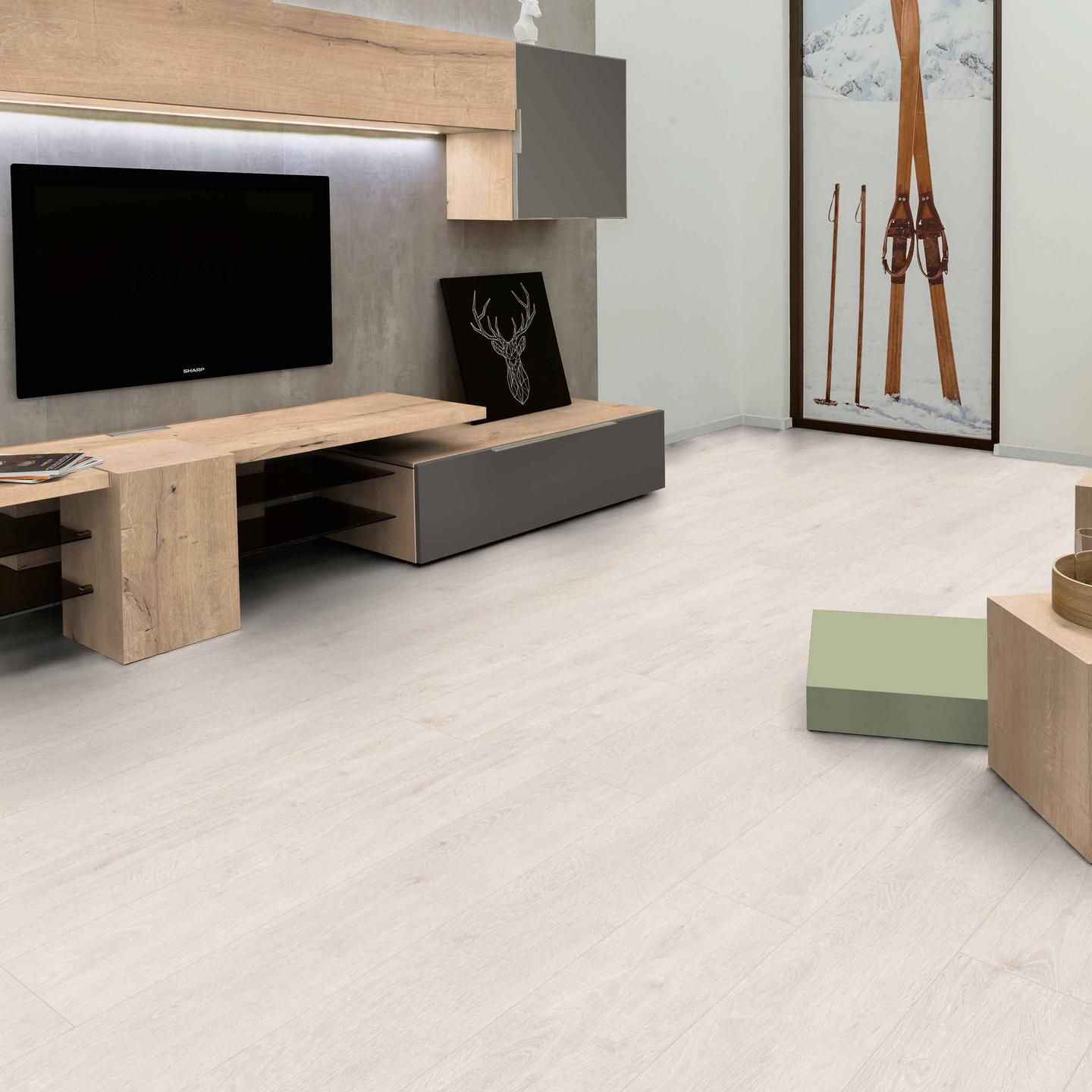 Furniture decorative panel - K2413 AN OAK ZERMATT CASTOR - Kaindl - for ...