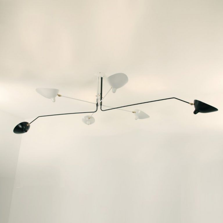 Contemporary ceiling light - MCL-R6 - SERGE MOUILLE - metal / by Serge ...