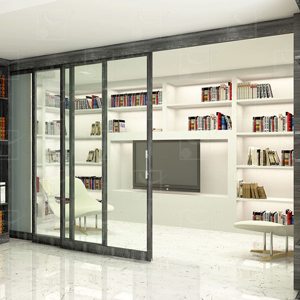 Aluminum sliding system - SAF 80 TELESCOPIC 3 - MANTION SAS - glass door / concealed runner / home