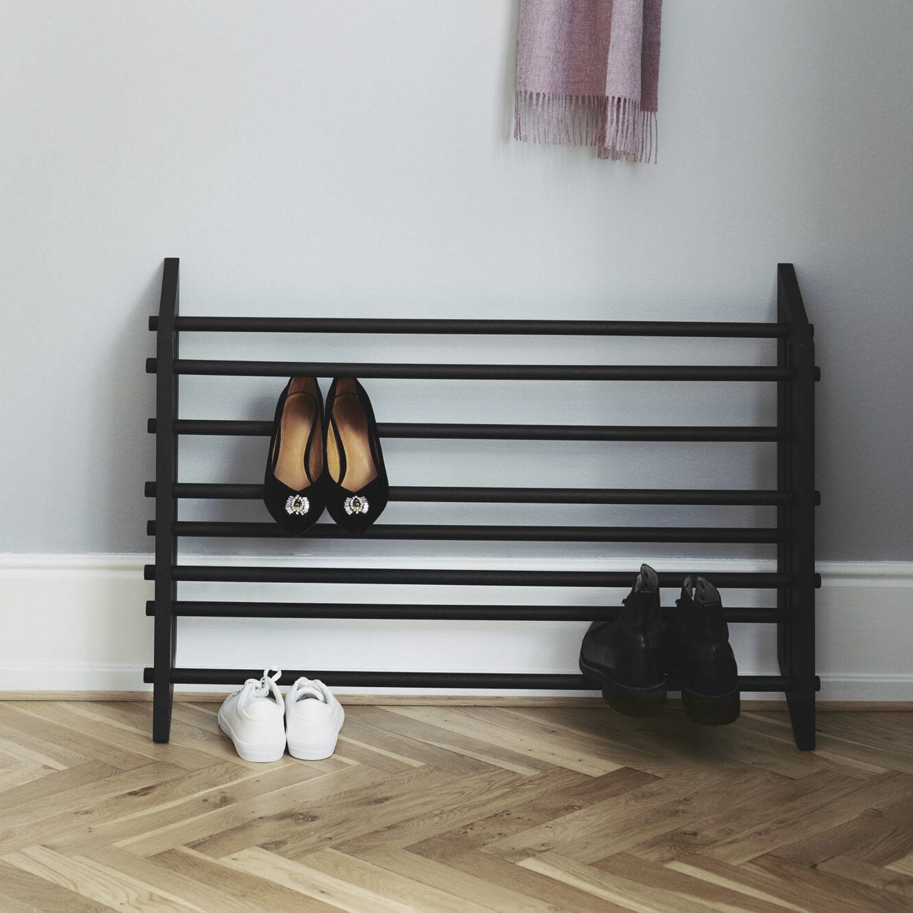 Contemporary shoe rack - Moodstand - WEDOWOOD - free-standing / oak / home