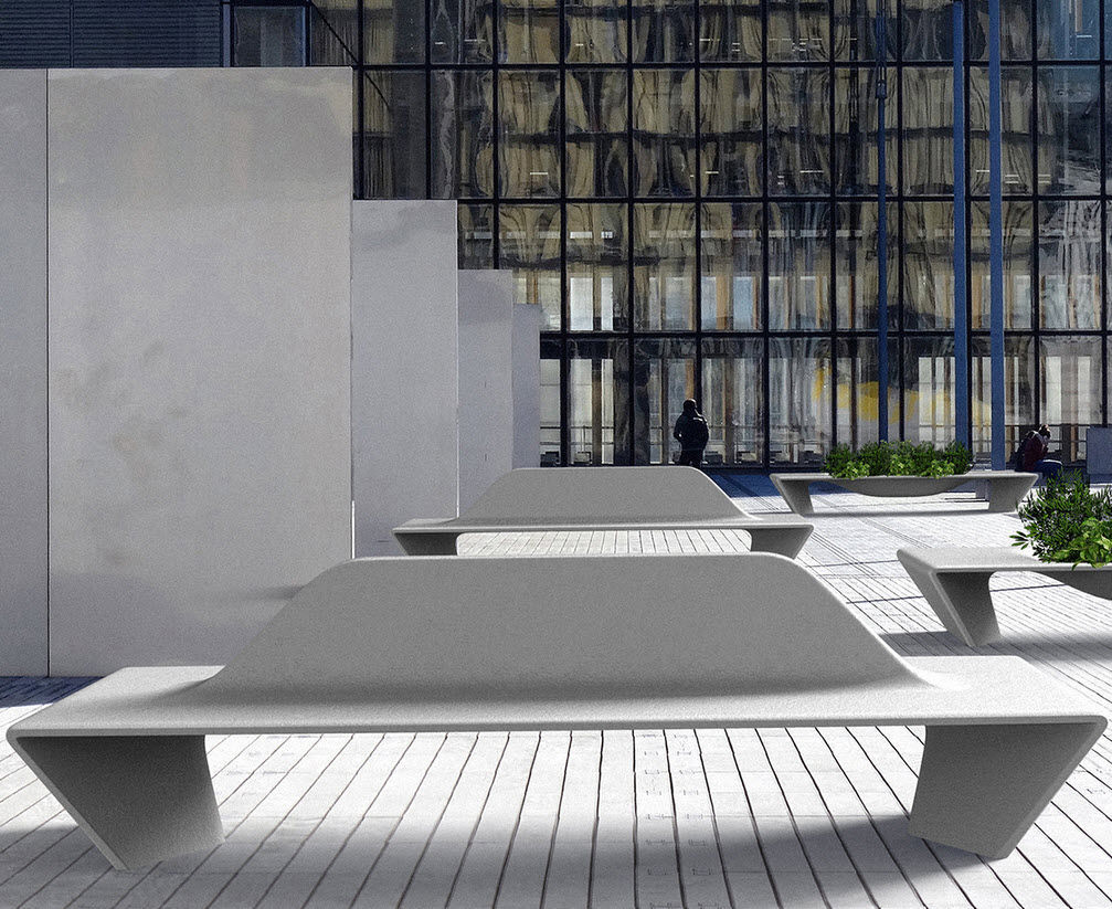 Organic design public bench - CASABLANCA - Stayconcrete - high ...