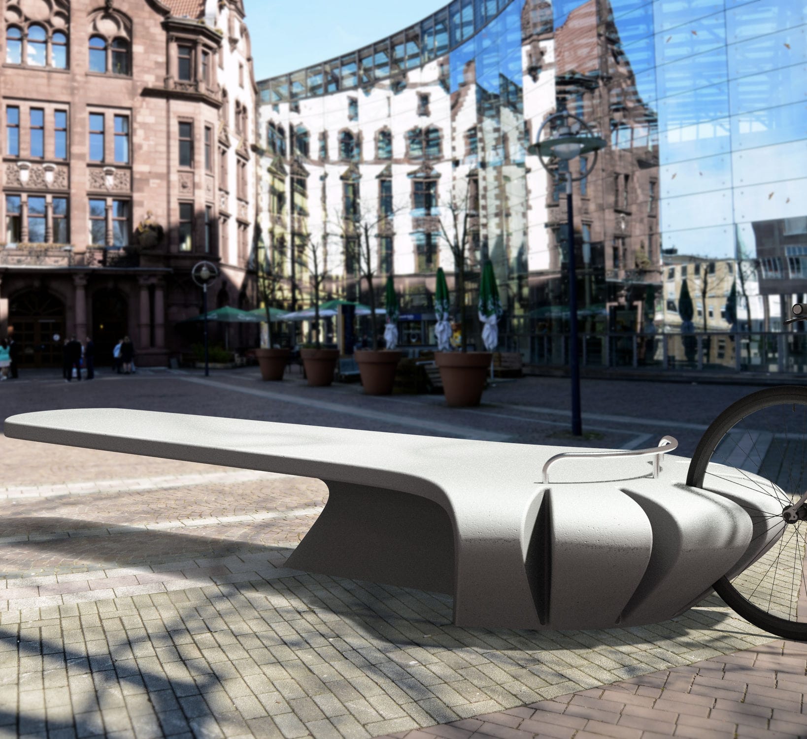 Floor-mounted bike rack - GINGKO - Stayconcrete - original design ...