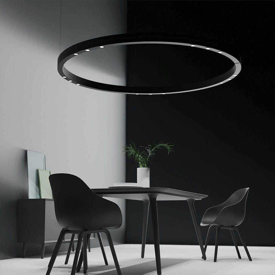 Hanging light fixture - DUETTO LENS - Sattler GmbH - LED / ring-shaped ...