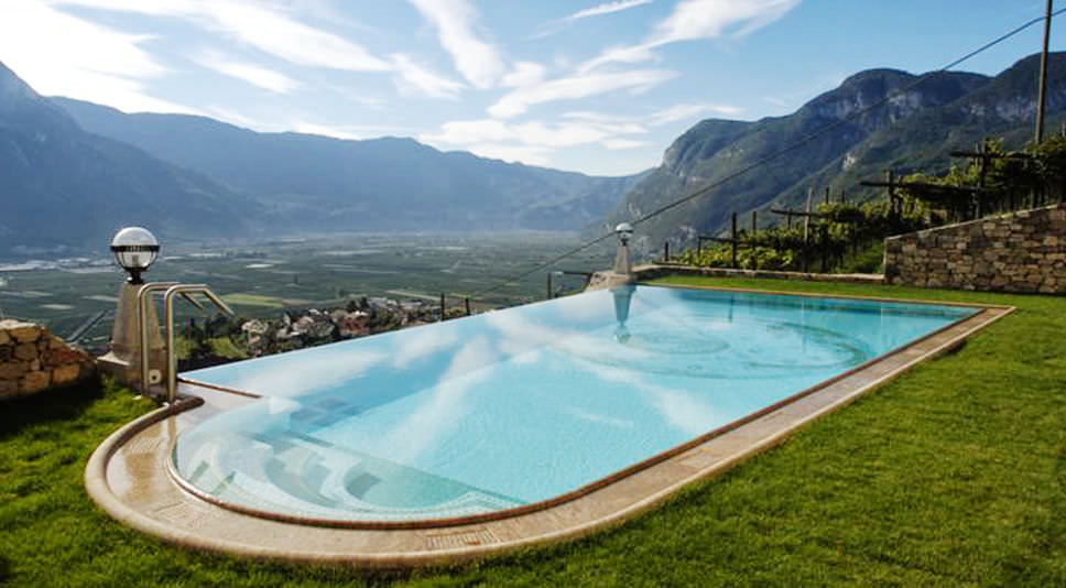 Wall swimming pool - Hofer Group GmbH - overflow / outdoor / in-ground