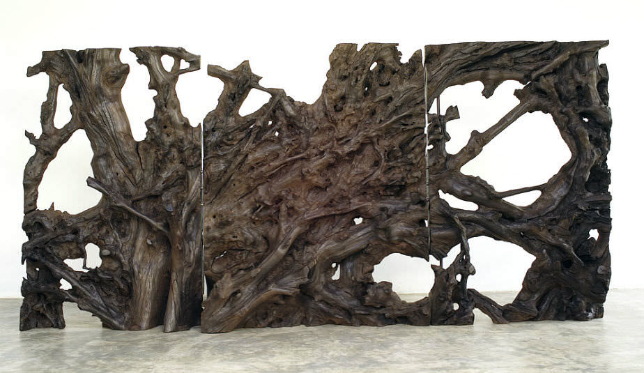 Contemporary screen - LARGE TRIPTYCH - JÉRÔME-ABEL SEGUIN - wooden