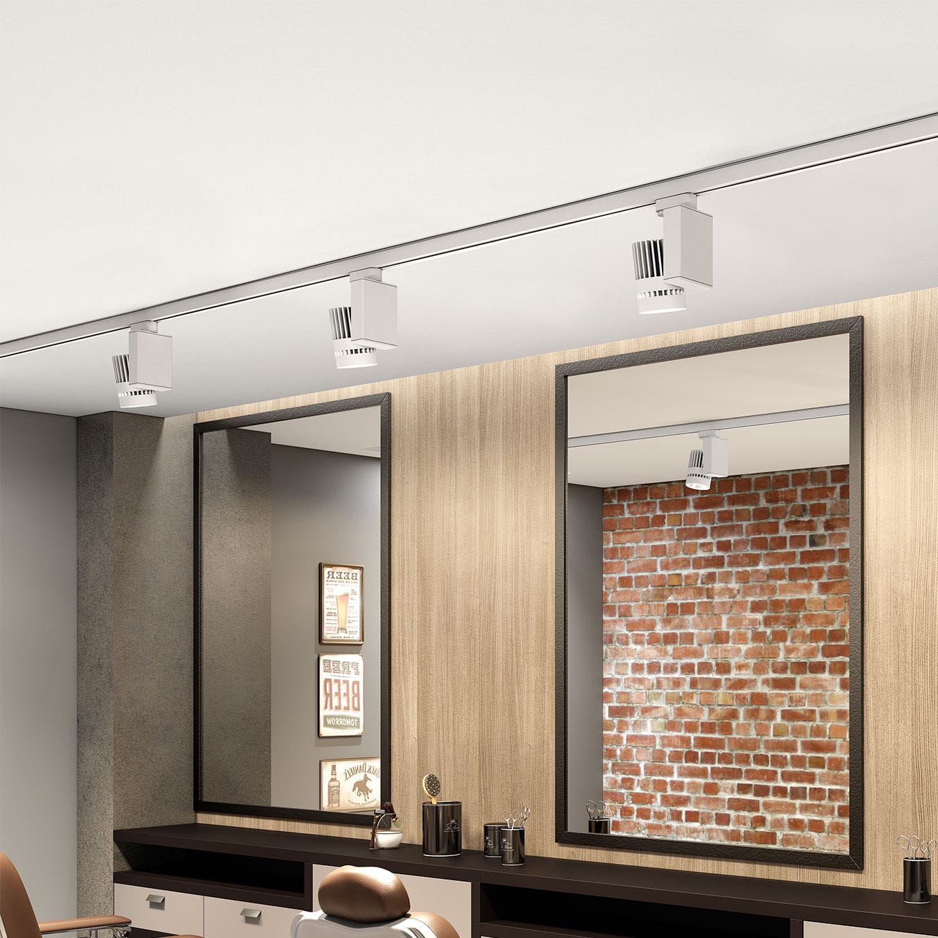 LED track light - SUN - Biffi Luce - round / aluminum / commercial