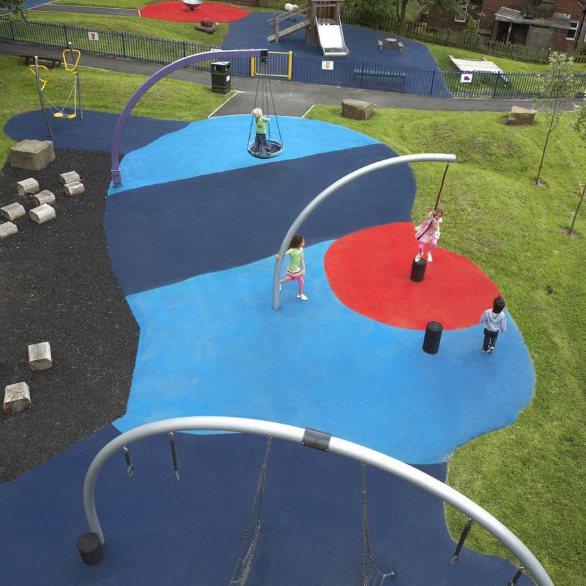 Synthetic flooring - PLAYSAFE 17 - Playrite - for playground / roll ...