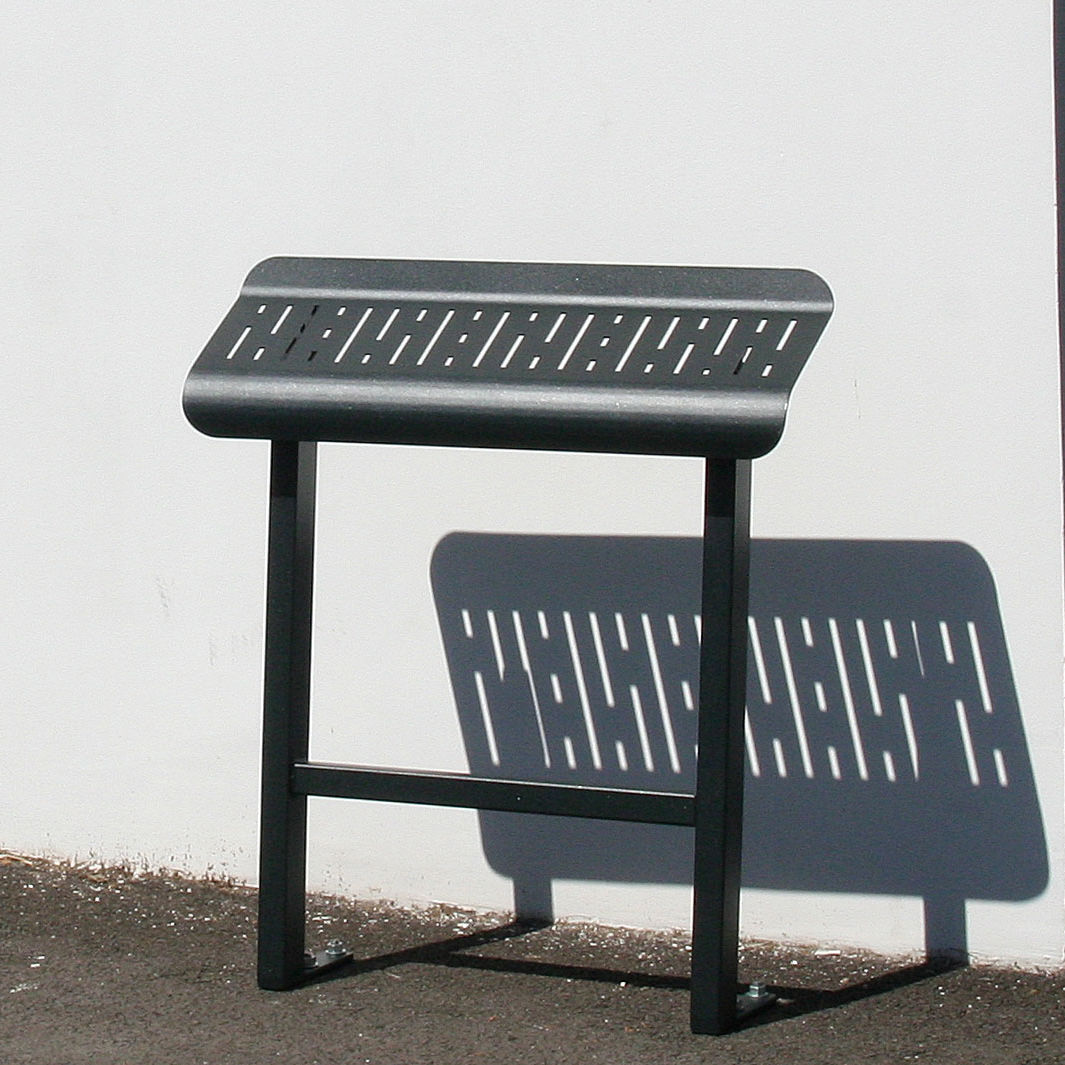 Contemporary public bench - VERTIGO - ACCENTURBA - sheet steel / thermo ...