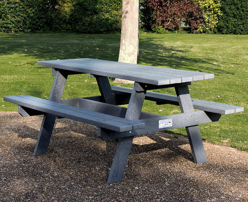 Contemporary picnic table - UBICUITY® - PLAS ECO - recycled plastic ...