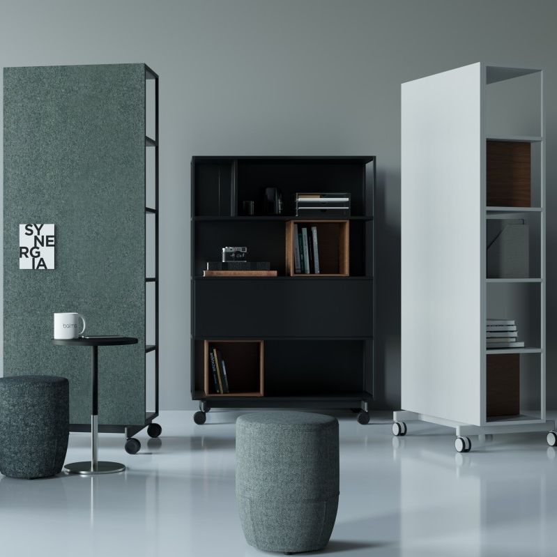 Office mobile shelving - STEPPS - Balma - standard / metal