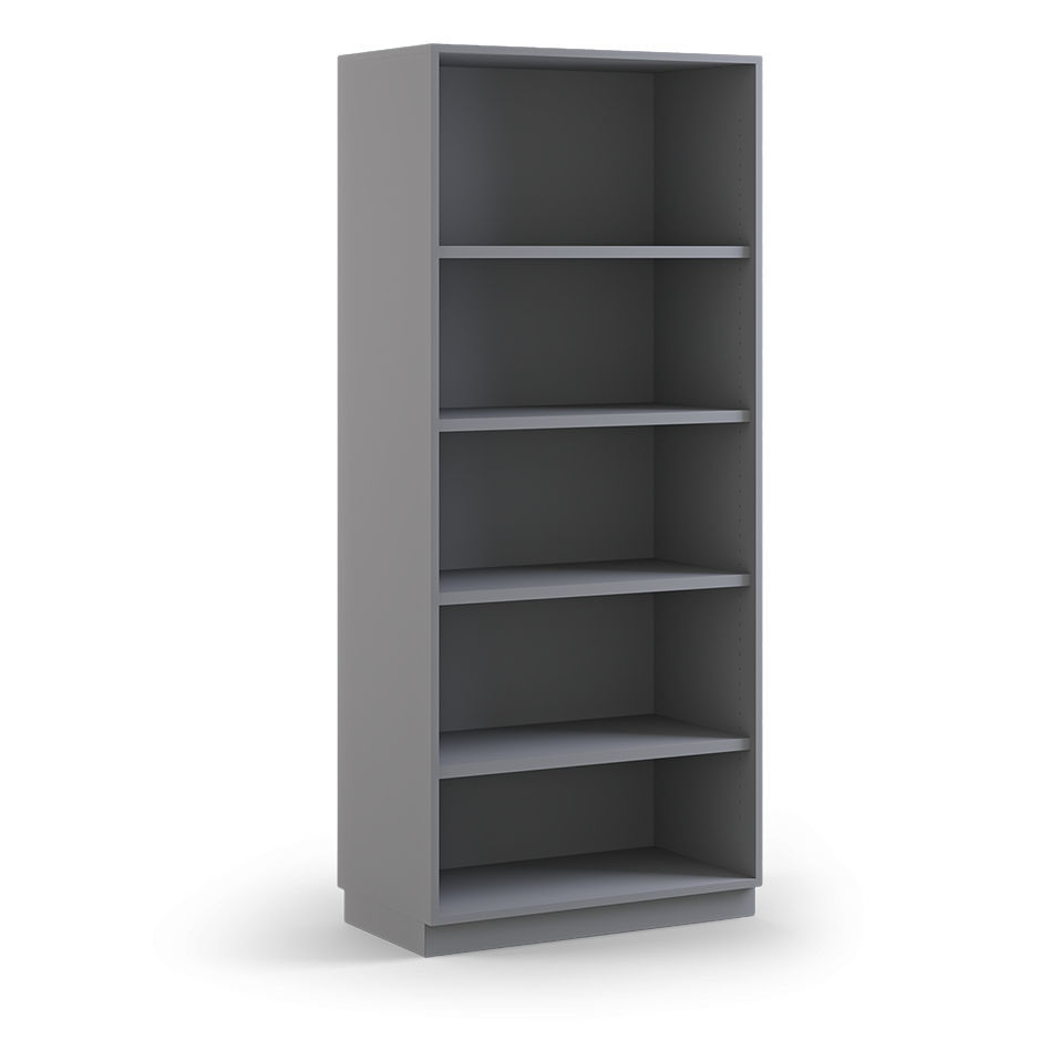 Free-standing bookcase - J - Balma - contemporary / melamine / gray
