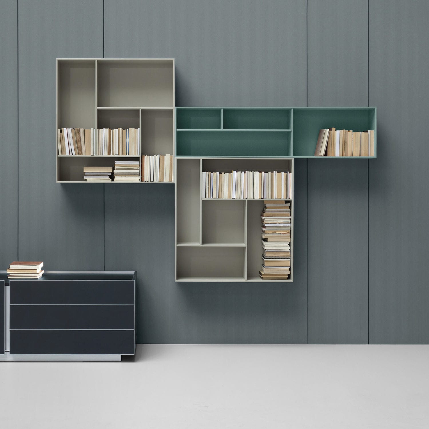 Wall-mounted shelf - Ostin - Balma - contemporary / MDF / wood veneer