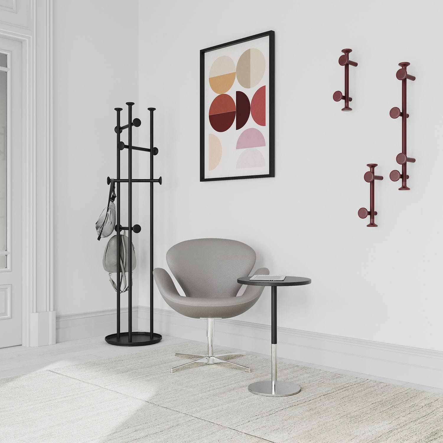 Floor coat rack - UNU - Balma - wall-mounted / contemporary / metal