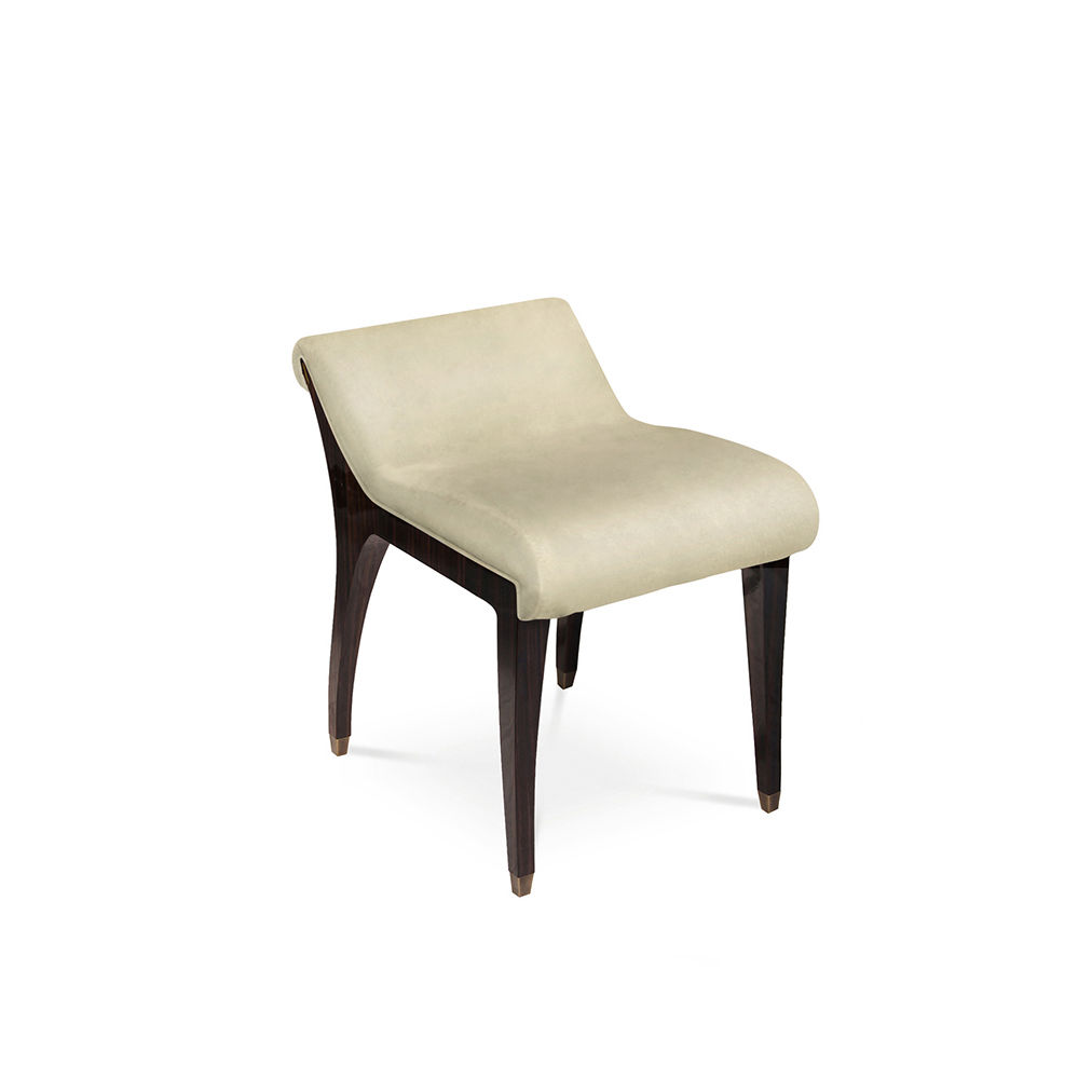 Traditional stool - INCANTO - KOKET Love Happens - fabric / ebony base ...