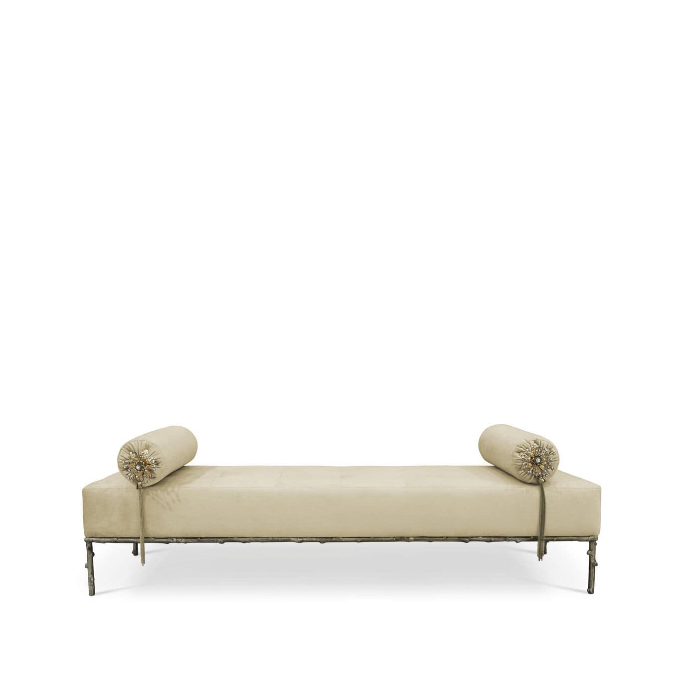 Traditional daybed - PRIVÊ BENCH - KOKET Love Happens - velvet / metal ...