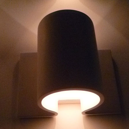 Contemporary wall light - ANA - ATELIER SEDAP - indoor / plaster / round