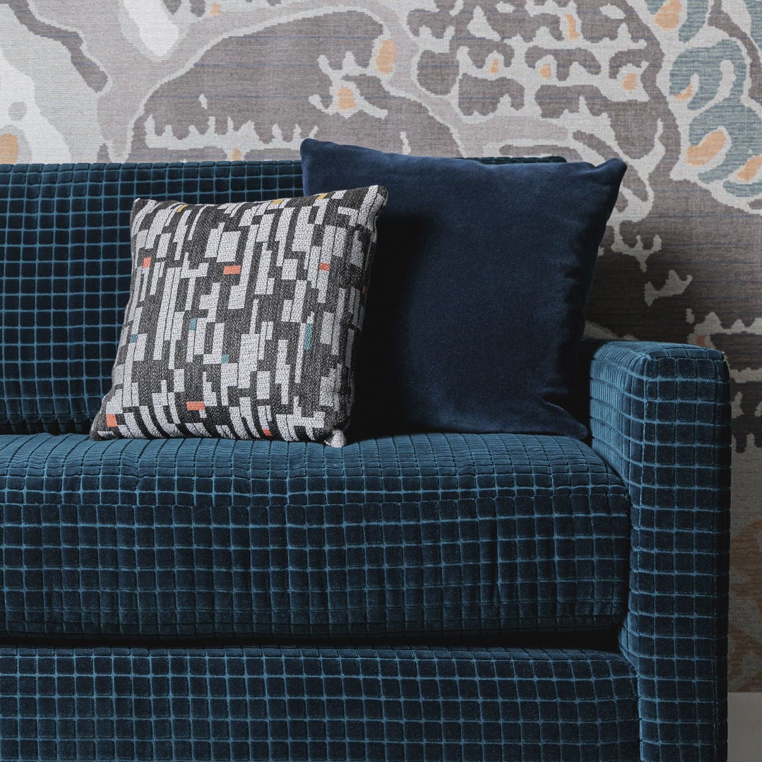 Upholstery fabric - 4261 SMALTI - BRENTANO - geometric pattern / velvet ...