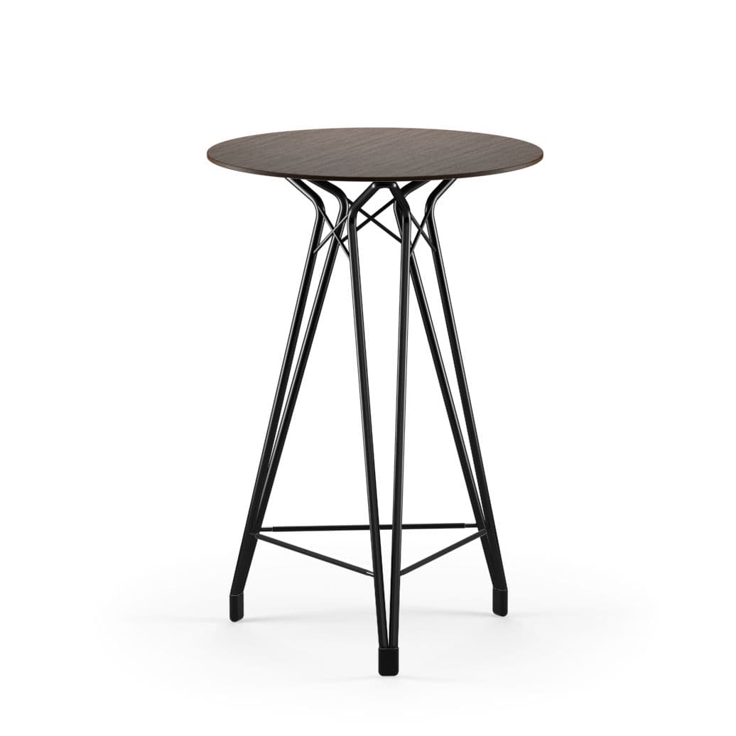 Contemporary high bar table - DIAMOND - Kubikoff - wooden / glass / metal