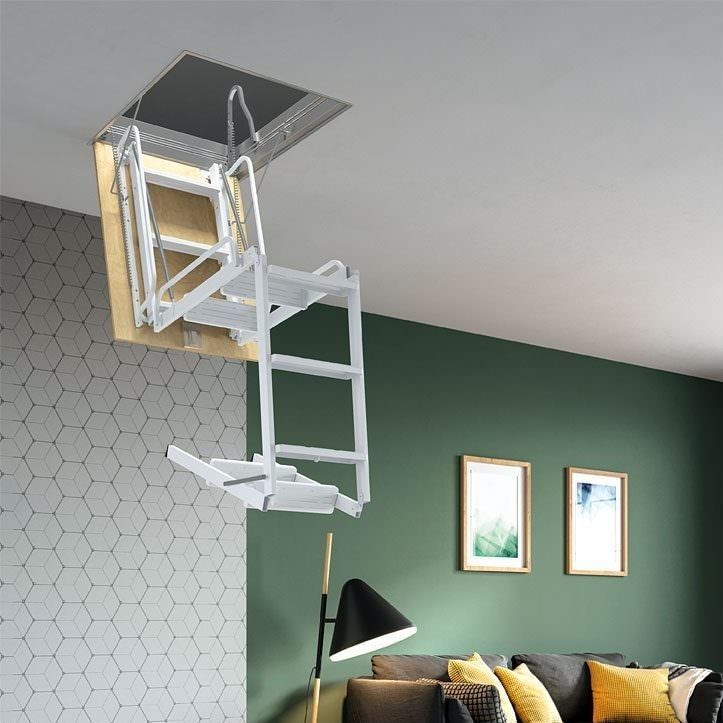 Attic retractable ladder - 4P - RINTAL - folding / steel / home