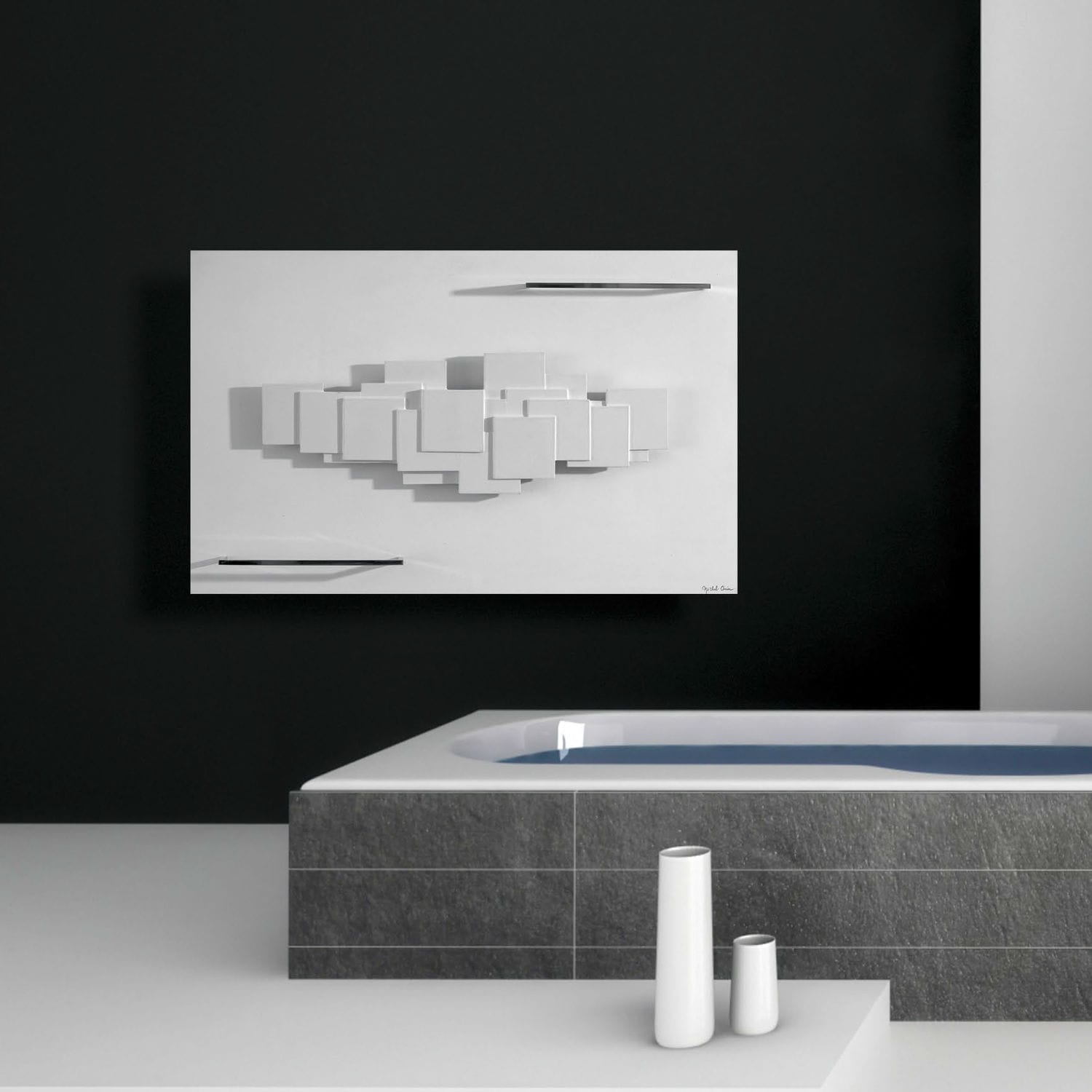 Hot water towel radiator - SCULPTURAL BAIN - CINIER - electric / 751 w ...