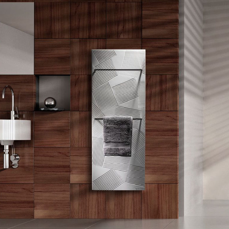 Hot water towel radiator - OMBRES BAIN - CINIER - electric / 501 w ...
