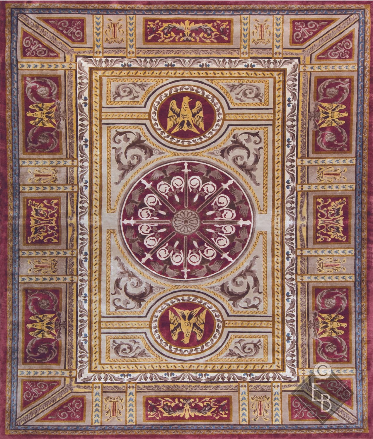 Traditional rug - RIVOLI - Edition Bougainville - patterned / wool / silk