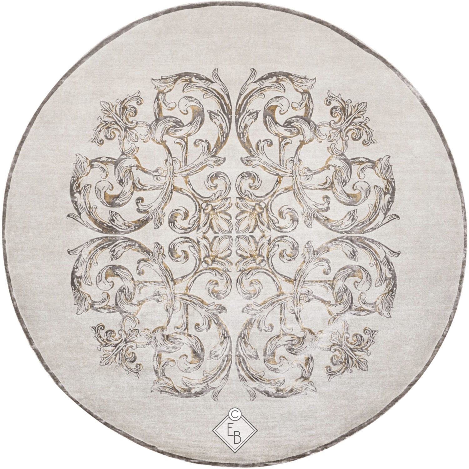 Traditional rug - DE VINCI EARTH - Edition Bougainville - floral ...
