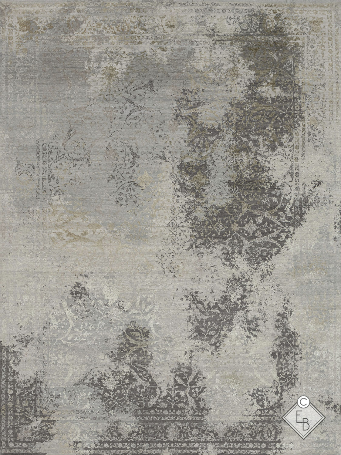 Contemporary rug - ANOUSHA GREY - Edition Bougainville - patterned ...