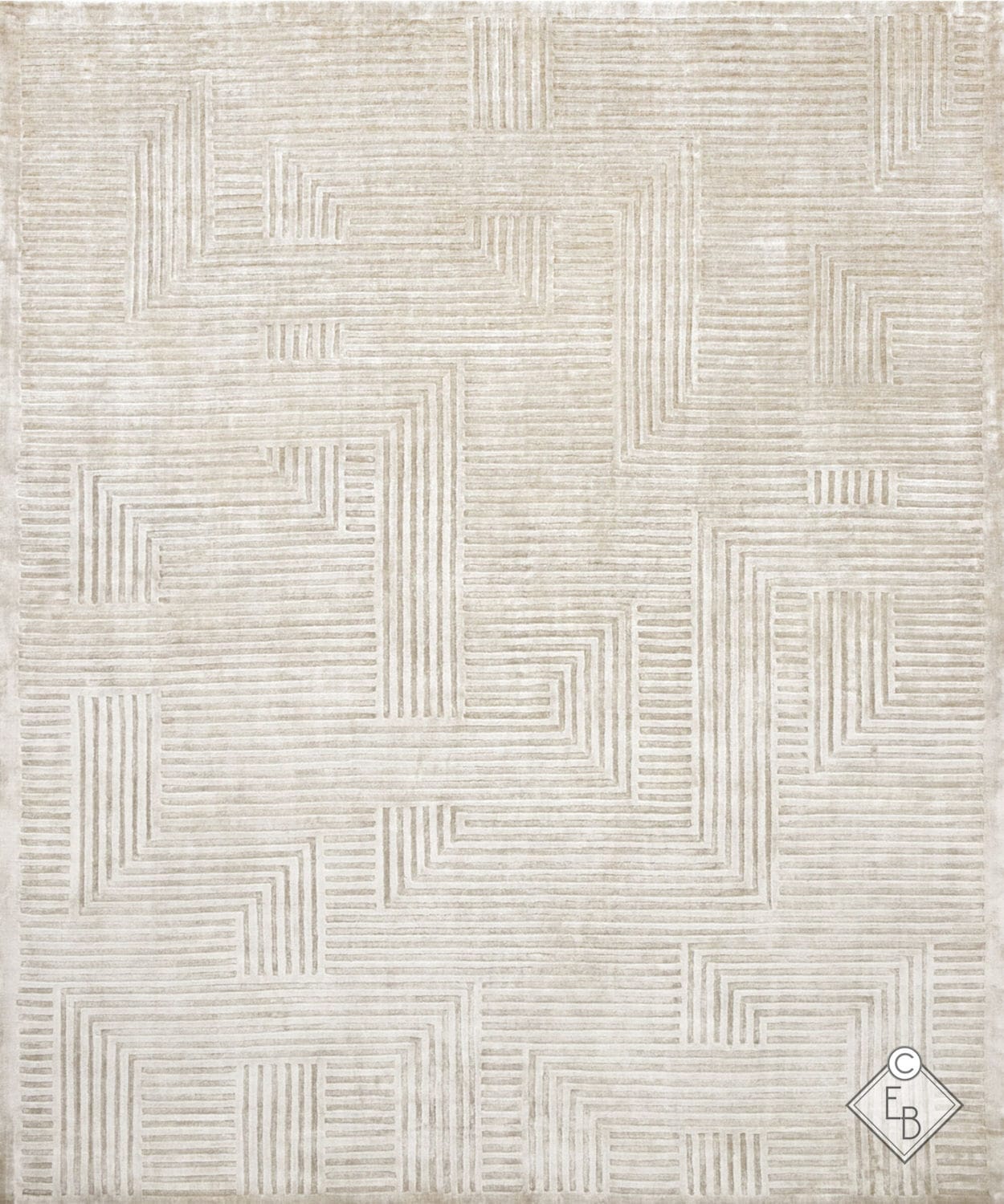 Contemporary rug - HORNSTULL BEIGE - Edition Bougainville - striped ...