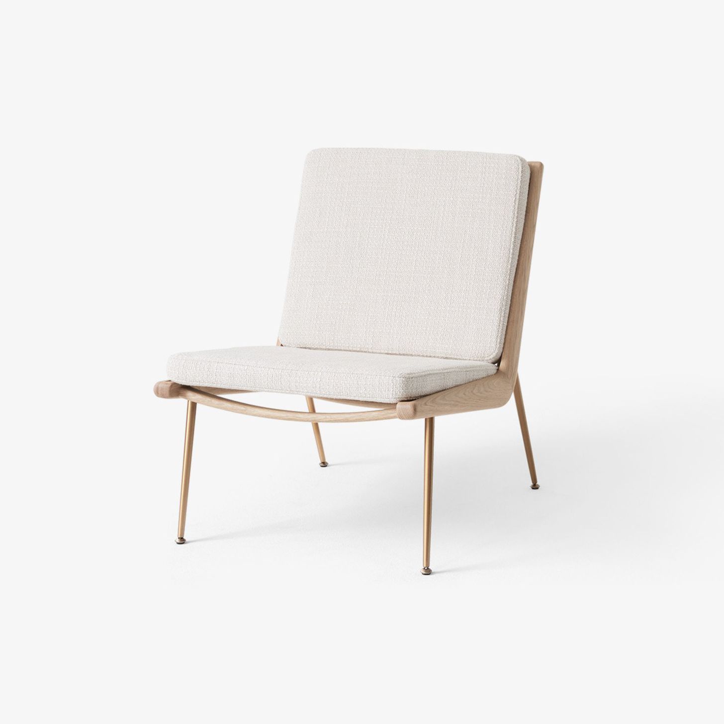 Contemporary fireside chair - BOOMERANG - Andtradition - fabric / solid ...