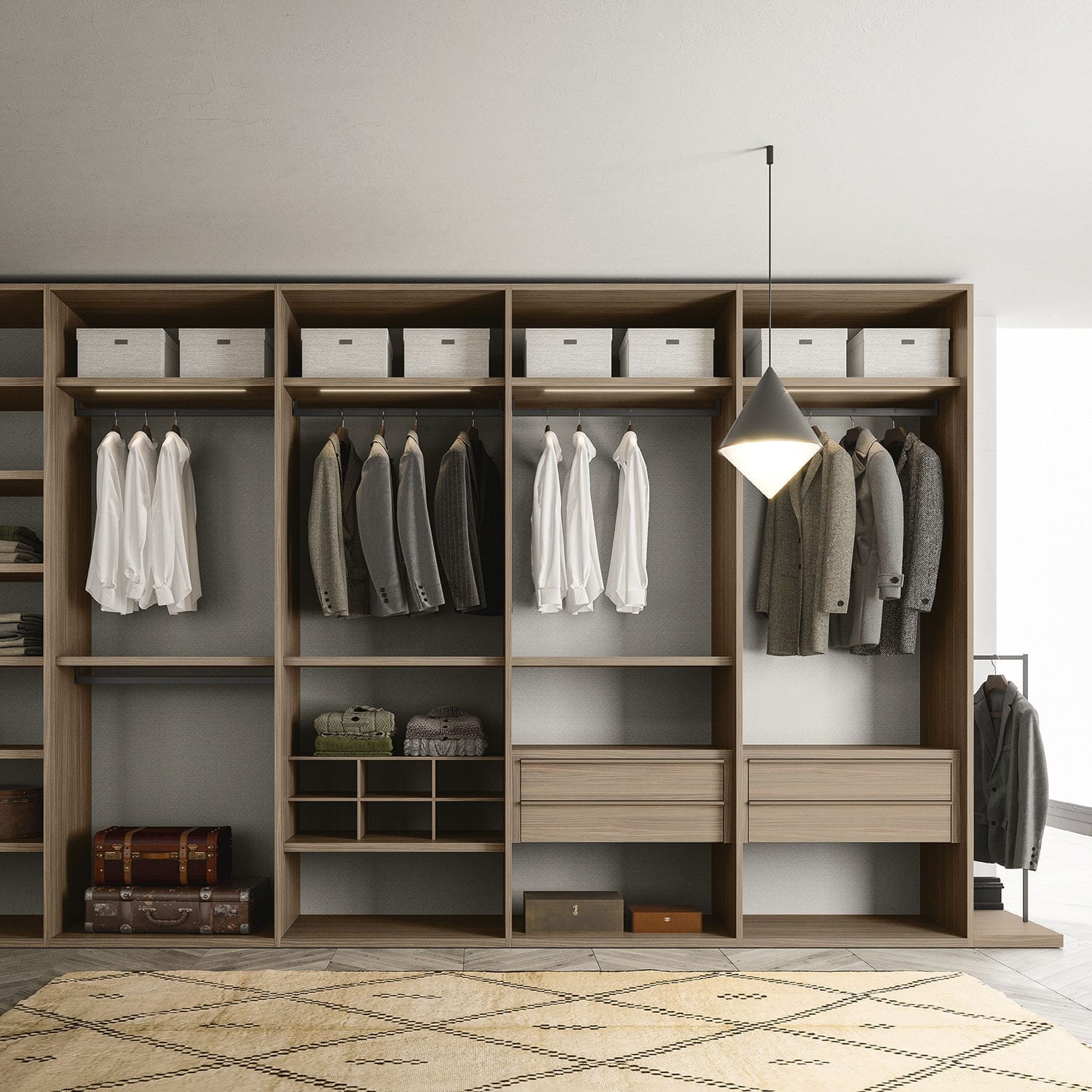 Modular walk-in wardrobe - FREE SM2014A - ZALF spa - contemporary ...