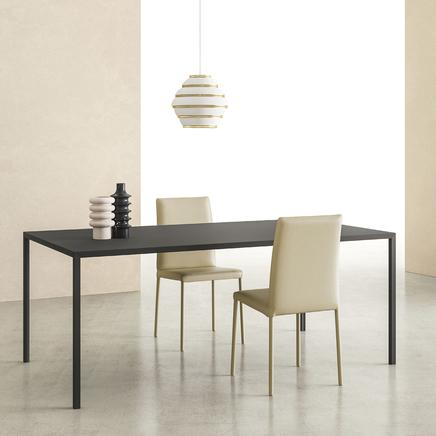 Contemporary chair - THIN / MAIN - ZALF spa - indoor / leather ...