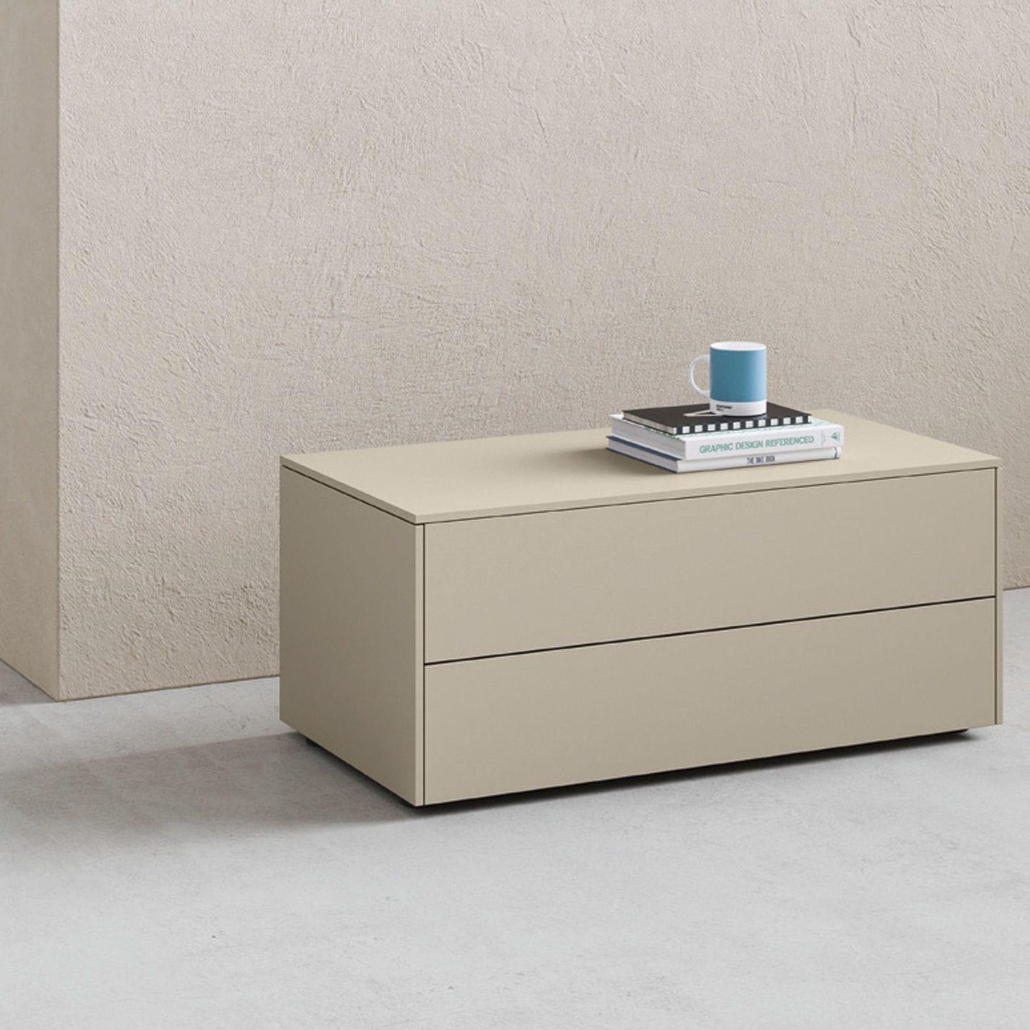 Contemporary bedside table - FRAME - ZALF spa - melamine / rectangular ...