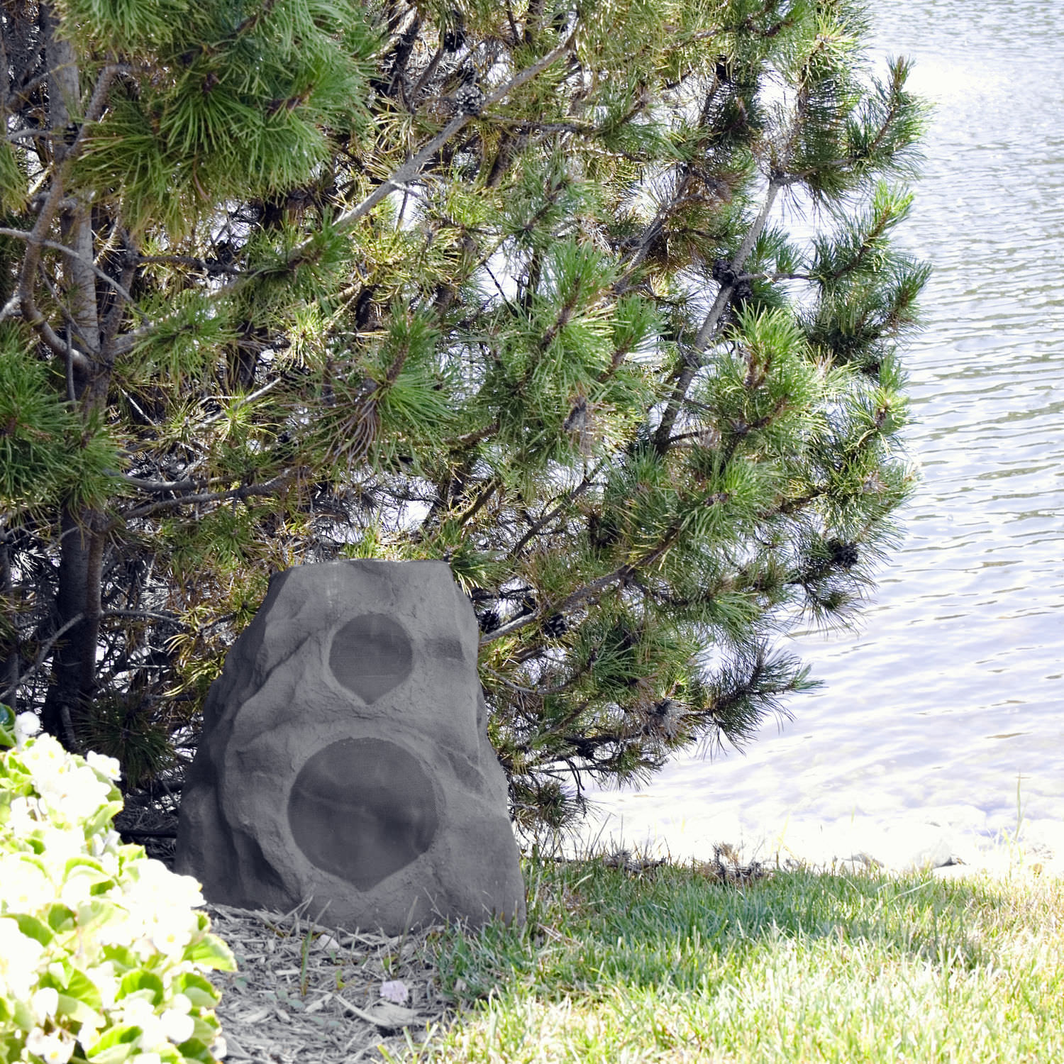 Residential speaker - AWR-650-SM - klipsch - indoor / rock shaped / gray