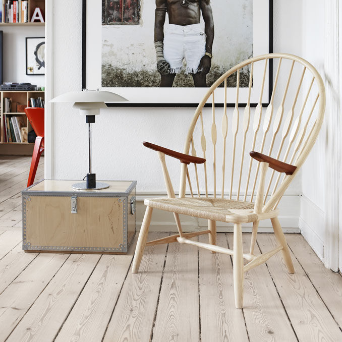 Traditional armchair - pp550 - PP MØBLER - rope / wooden / high-back